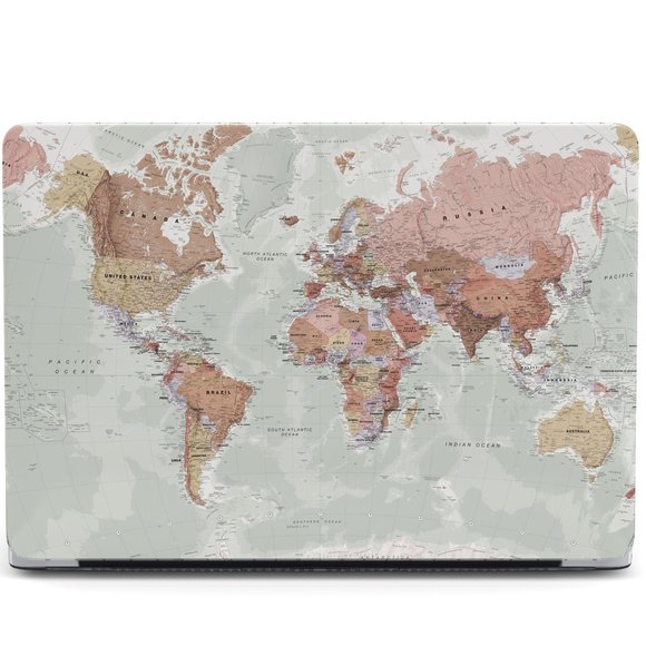 Handmade | Accessories | Cute World Map Art Case For Apple Macbook All ...